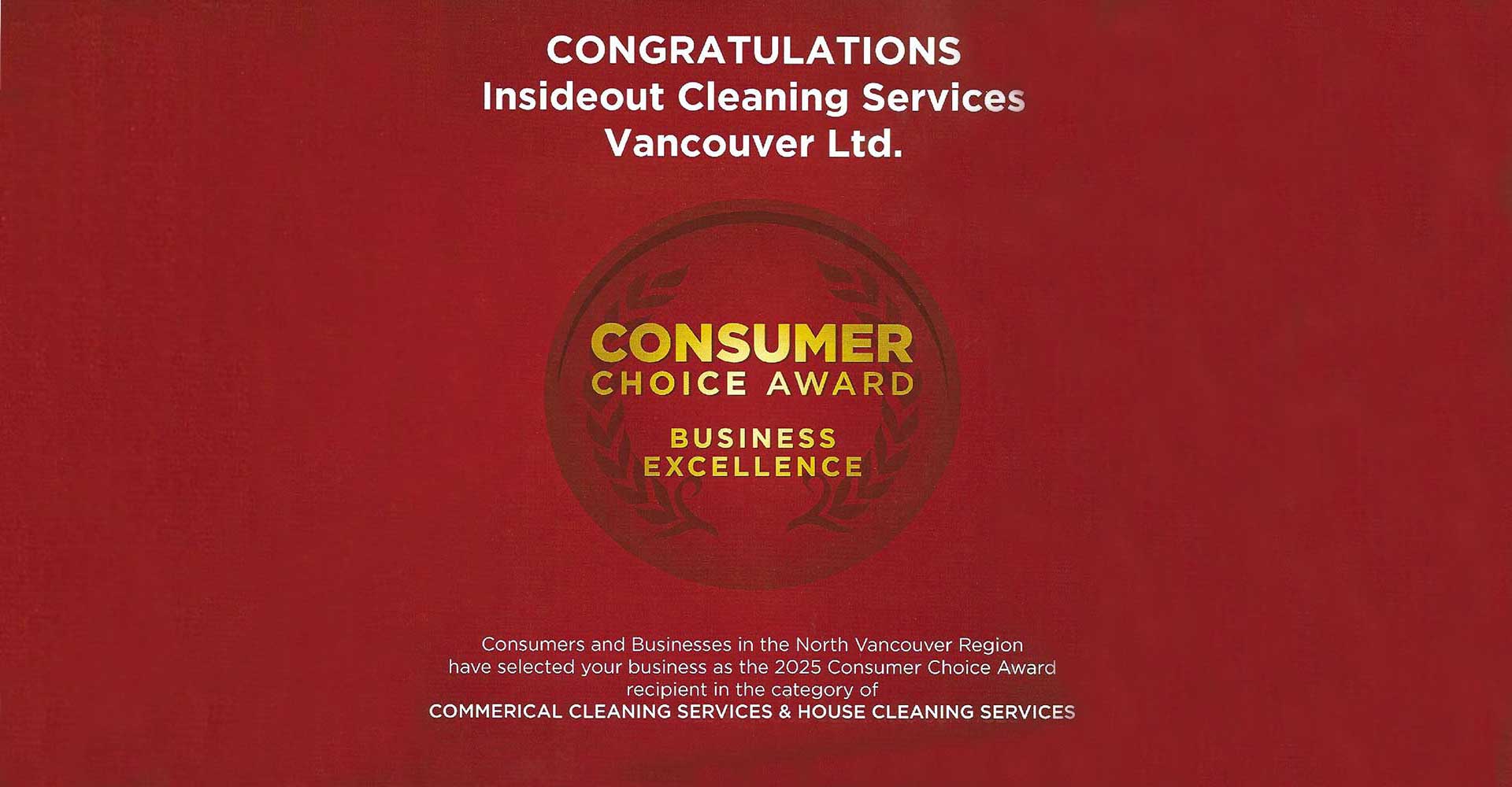 2025 Consumer's Choice Award for House Cleaning Services in North ...